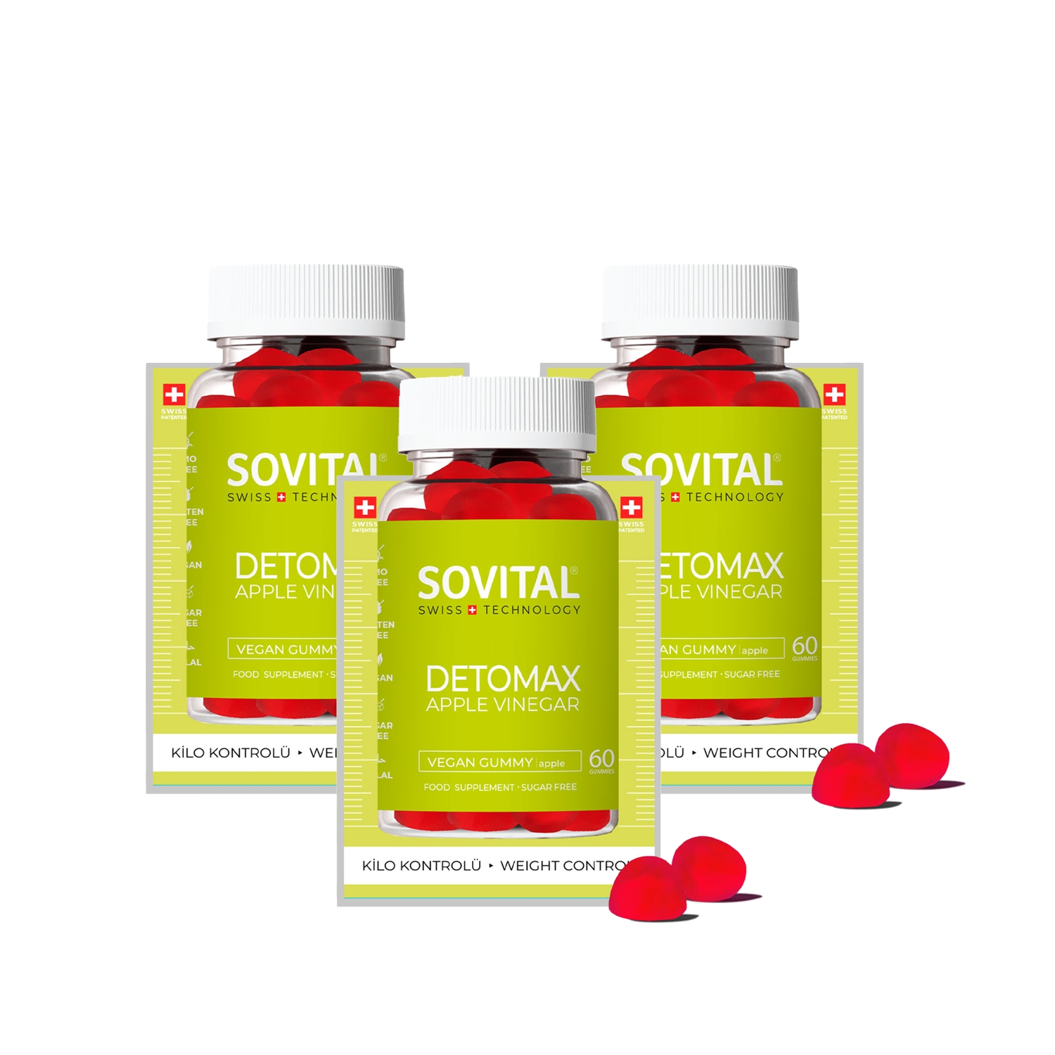 Sovital Detomax Vegan Gummy 3x60 Adet | Sachane